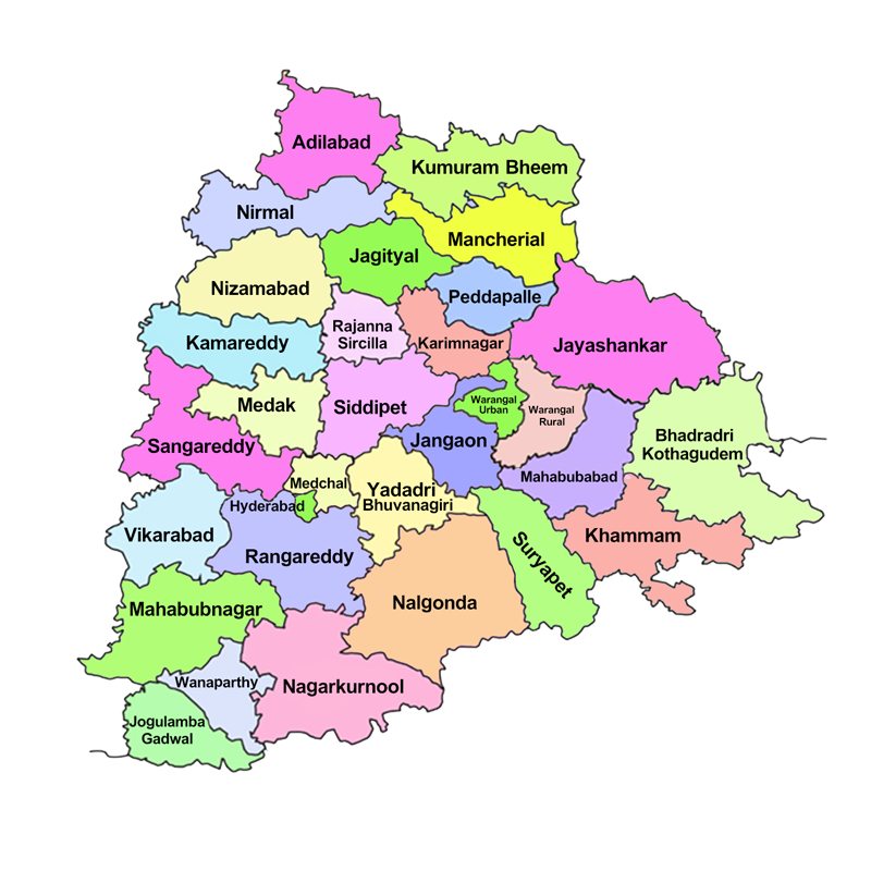 31 Districts Of Telangana State And Official Websites Previous Year