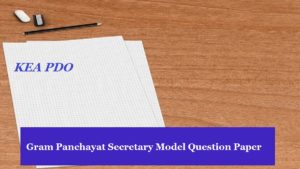 KEA PDO Previous Papers PDF (Download) Panchayat Development Officer ...