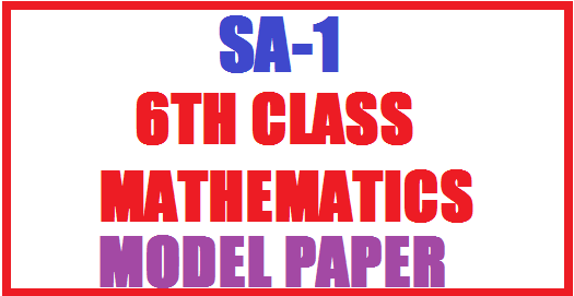 AP 6th Class SA1 Maths Question Papers 2025 (EM/TM) Download