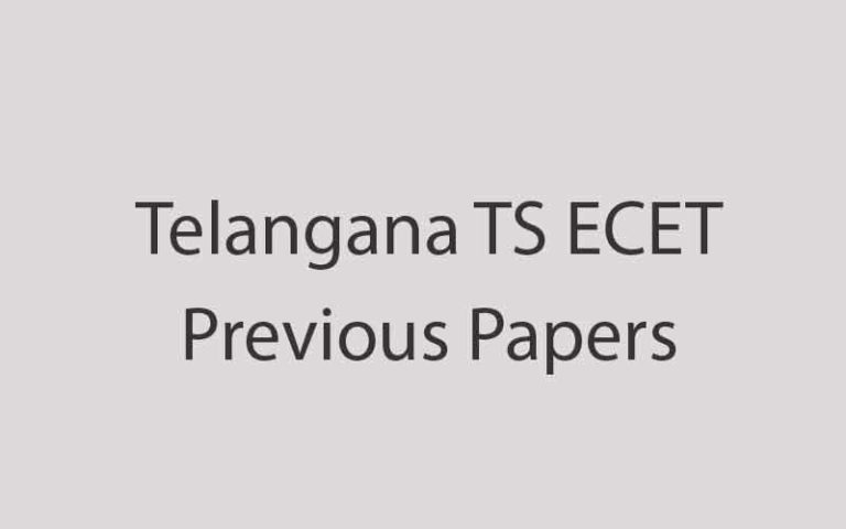 TS ECET Previous Question Papers PDF (With Answers) Download TS ECET ...