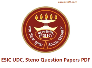ESIC UDC, MTS, Steno Previous Year Papers PDF (Download) Model Question ...