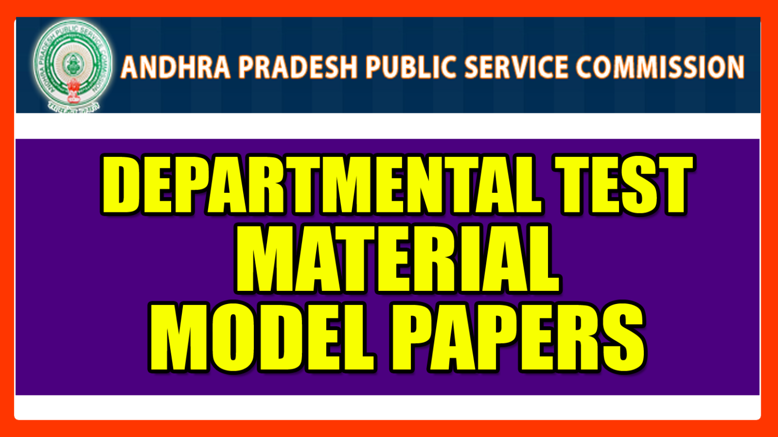 APPSC Departmental Test Previous Question Papers (PDF) Download