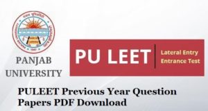 PULEET Previous Year Question Papers PDF Download - PU LEET Exam ...