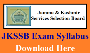 JKSSB Junior Statistical Assistant Syllabus 2025 (PDF) Download JKSSB ...