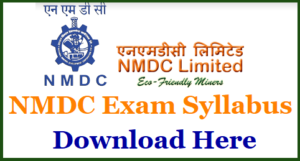NMDC Junior Officer Trainee Syllabus 2025 [Download] JOT Exam Pattern PDF