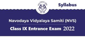 Navodaya Vidyalaya 9th Class Syllabus (PDF) JNVST Class 9 Exam Pattern Download