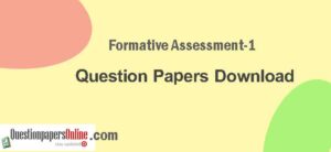 AP FA1 CBA1 Social Question Papers 2025 6th,7th,8th,9th,10th Class OMR Papers