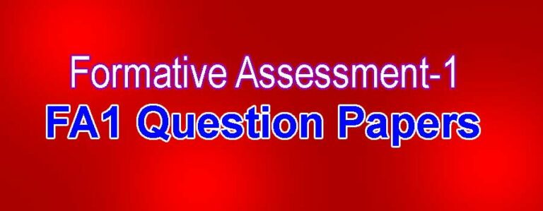 AP FA1 CBA1 English Question Papers 2025 For 6th, 7th, 8th, 9th, 10th Class