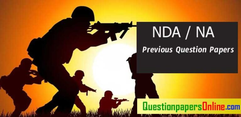 NDA MTS Previous Question Papers PDF Download