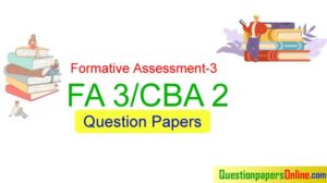 AP FA3 Hindi Question Papers 2025 PDF 6-10 Class