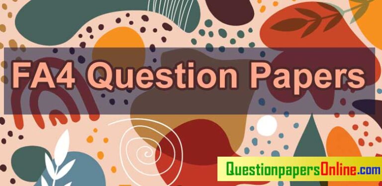 AP FA4 6th Class Social Question Papers (Download) PDF