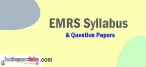 EMRS Lab Attendant Previous Question Papers and Answers PDF